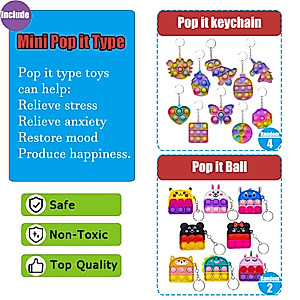 103PC Premium Party Favors for Kids,Assortment Cute Mini Pop Toys for Classroom Rewards,Carnival Prizes,Pinata Fillers,Treasure Chest, Prize Box Goody Bag Stuffers for 3-6-10 Boys and Girls