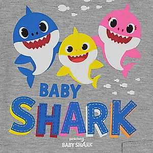 Pinkfong Baby Shark Toddler Girls T-Shirt and Shorts Outfit Set Gray/Pink 2T