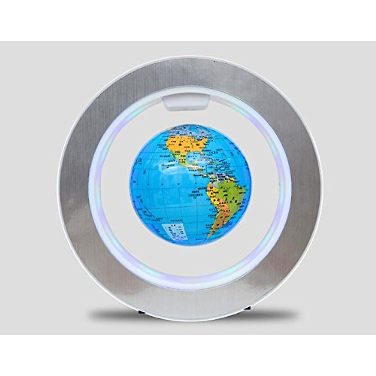 FUGEST Levitation Floating Globe 4inch Rotating Magnetic Mysteriously Suspended In Air World Map Home Decoration Crafts Fashion Holiday Gifts (Blue)