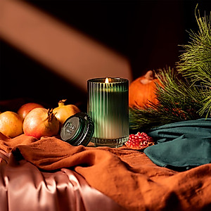 LA JOLIE MUSE Pomegranate & Pine Candle, Scented Candles for Home, Holiday Candle Gifts for Women&Men, Large Soy Candles, 120 Hours Long Burning Jar Candle, 19oz