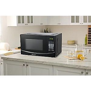 Emerson MW9255B Countertop Microwave Oven, 6 Pre-Programmed Settings, Removable Glass Turntable and Child Safety Lock, 0.9 Cu ft, 900W, Black