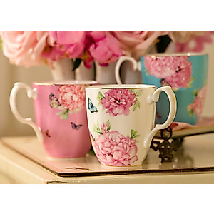 Miranda Kerr For Royal Albert Friendship Vintage Mug, Turquoise, 13.5 oz