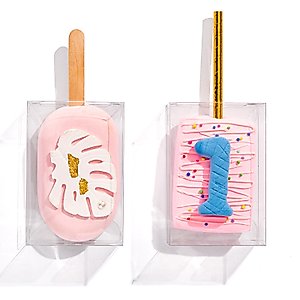 SLShePack 24PCS Rice Krispie Treat Boxes with Hole Cakesickle Boxes Candy Boxes Treat Boxes Party Favors Boxes candy Boxes (3.5"x 2.4"x 1.38")