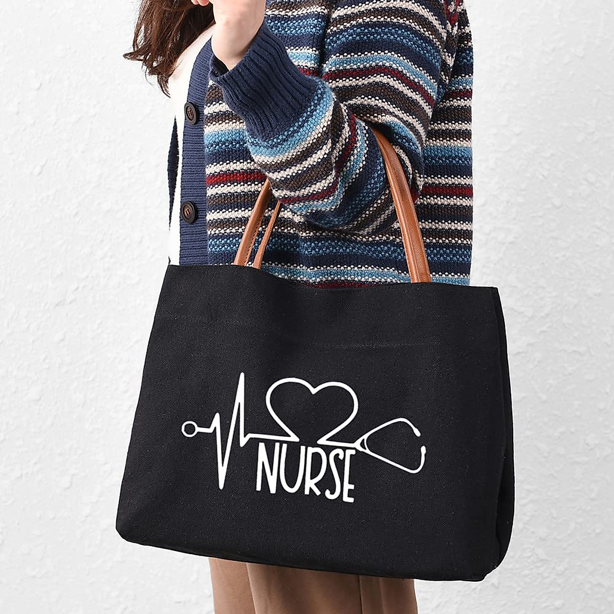 Nurse Tote Bag Nurse Gifts RN Nursing Bag for Work, Shopping, Beach, Travel