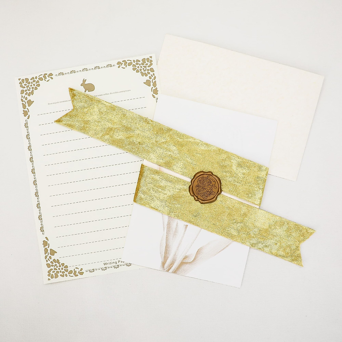 Keypan Velvet Ribbon Gold 1-1/2 inch Wide Double-Sided Glossy Fabric Ribbons for Christmas Tree Decor Gift Wrapping Flower Bouquet DIY Crafts 10Yd