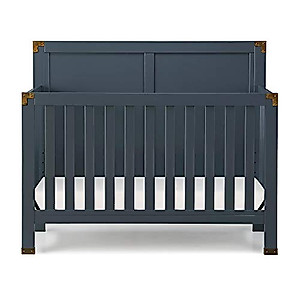 Baby Relax Miles 5-in-1 Convertible Crib, Graphite Blue