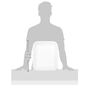 11.4 QT White Plastic Rectangular Dish Pan, 14.45" x 12.55" x 5.67", Pack of 2