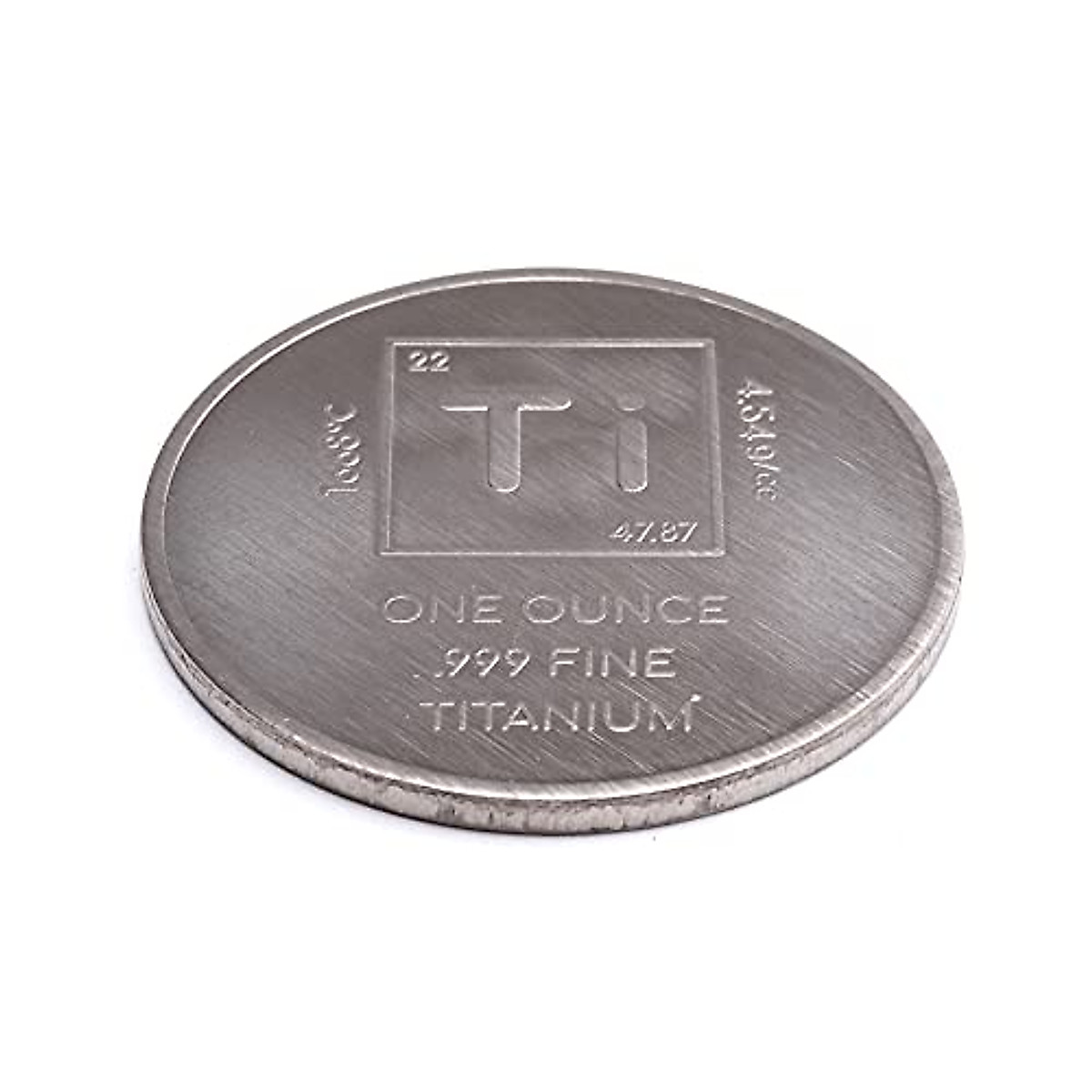 1 Troy Oz Titanium Round - .999 Pure Chemistry Element Design by Unique Metals