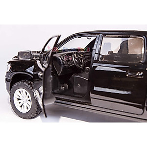Dodge Ram 1500 Crew Cab Laramie, Black, 2019, Model Car,, Motormax 1:24