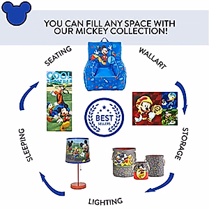 Idea Nuova Disney Mickey Mouse Collapsible Children’s Toy Storage Trunk, Durable with Soft Lid, 28.5"x 14.5"x16"