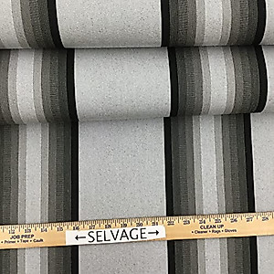 Sunbrella Awning/Marine 4799-0000 46'' Grey/Black/White Fabric, Evening Shadow