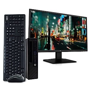 HP EliteDesk 800 G1 Ultra Small Business PC Desktop Computer, Intel Core i5, 16GB RAM, 1TB SSD, Windows 10 Pro, New 23.6 FHD LED Monitor, 16GB Flash Drive, Wireless Keyboard & Mouse, WiFi (Renewed)