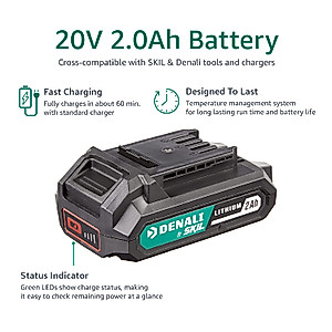 Amazon Brand - Denali by SKIL 20V 2.0Ah Lithium Battery
