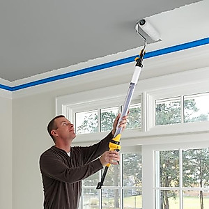Wagner Spraytech 2419329 PaintStick EZ Roller Paint Roller, Long Handle Extension Roller for Painting Interior Walls and Ceilings