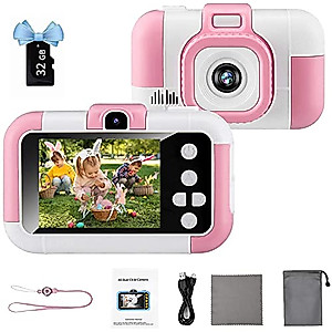 Kids Camera,2.4 Inch 1080p Dual Lens Digital Camera for Kids Birthday Gifts for Boys