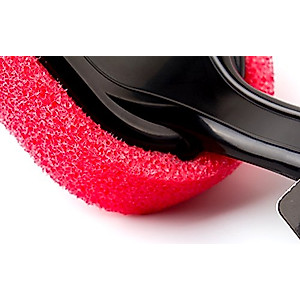 SGCB Pro Tire Shine Applicator Brush, Tire Dressing Applicator Sponge Brush Sandwich-Layer Compound Solution Saving Curved Handle Easy Grip Auto Detailing Brush Boat Wax Foam Applicator