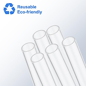 6pcs Straw Replacement for Simple Modern Kids, Water Bottle Sucker Accessories for Simple Modern Kids Water Bottle Stainless Steel Reusable Tumbler for Toddlers 14oz, with 1 Brush