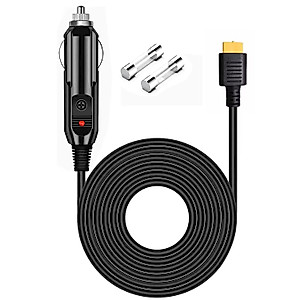 MJPOWER 12V/24V Car Charger Cable Compatible Ecoflow Delta/River Series,Bluetti EB55,Anker 757/767 and More XT60 Connector Solar Power Station,EF ECOFLOW Wave 2 Portable Air Conditioner DC Adapter
