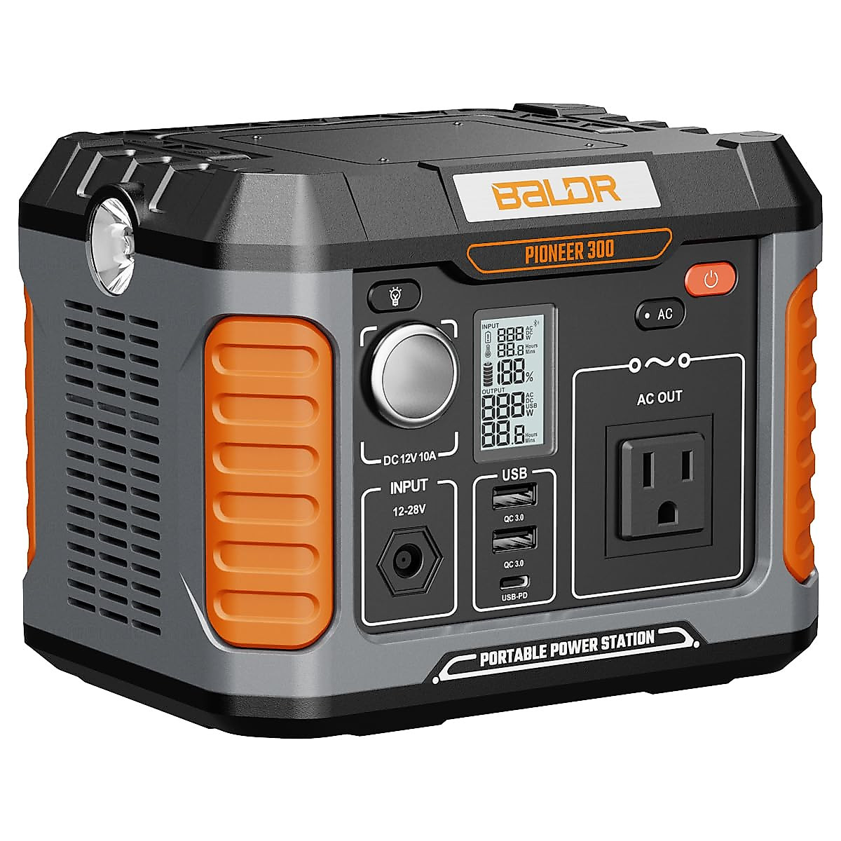 BALDR Portable Power Station 1000w, 933wh Solar Generator  (Solar Panel Optional) for Home Use, Solar Mobile Lithium Battery Pack for Outdoor Adventure Rv/Van Camping High-Power Appliances Emergency