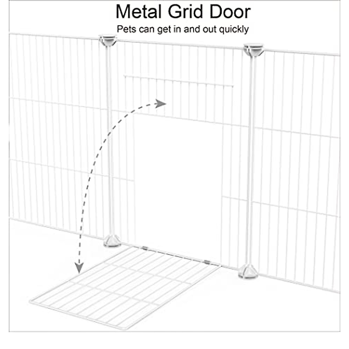 HOMIDEC Pet Playpen,Small Animals Cage DIY Wire Yard Fence with Door for Indoor/Outdoor Use,Portable for Puppies,Kitties,Bunny,Turtle 48" x 24" x 16"