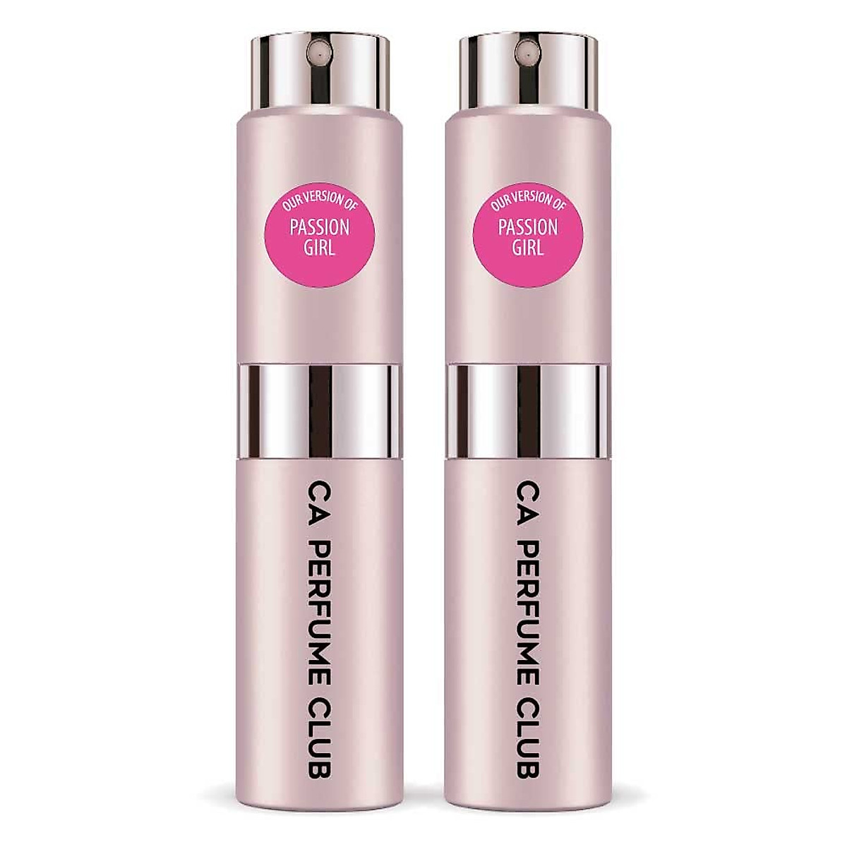 CA Perfume Impression of Christian D. Passion Girl For Women Replica Version Fragrance Dupes Concentrated Long Lasting Eau de Parfum Spray Refillable Atomizer Bottle 0.27 Fl Oz-X2