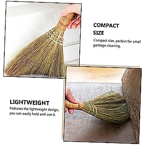 TOKIDNY 2pcs Household Dust Broom Straw Whisk Broom Hand Handle Broom Natural Small Broom Decor Small Hand Broom Children s Small Furniture Sweeping Duster Crumb Balai Broom Indoor Gala