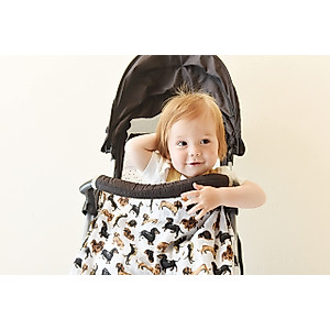 Mud Pie Dachshund Print Baby Swaddle Blanket, 47" x 47"