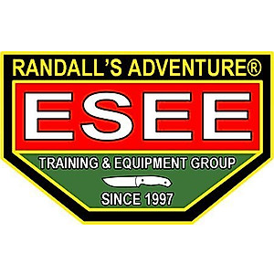 ESEE PR4 Fixed Blade Survival Knife, Black Oxide Finish, Leather Sheath