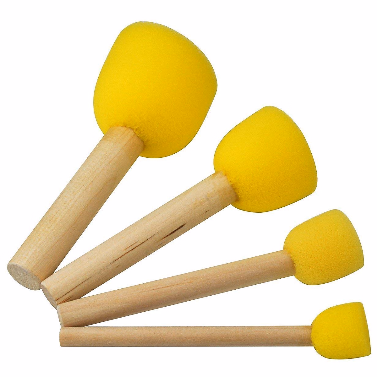 WAFJAMF 20-Pieces Assorted Size Round Sponges Brush Set, Paint Tools for Kids