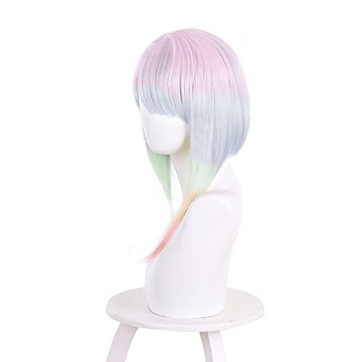 Zuoou Cyberpunk Edgerunners Lucy Cosplay Wig Synthetic Hair Heat Resistant Role Play Hairs for Halloween Christmas Carnival Party