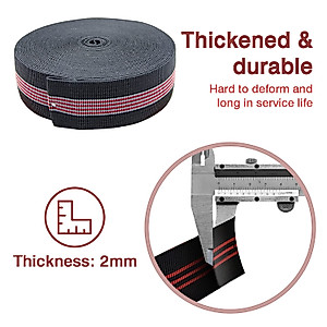 PBNICE Sofa Elastic Webbing Stretch Latex Band Furniture Repair DIY Upholstery Modification Elasbelt Chair Couch Material Replacement Stretchy Spring Alternative Two Inch 2" Wide x Forty Ft 40" Roll