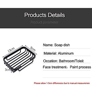 Gold Bar Soap Holder for Shower Wall,Stainless Steel Adhesive Soap Dish for Bathroom,Drill Free Soap Holder Storage Rack Soap Dishes Holders and Dispensers Bathroom Accessories