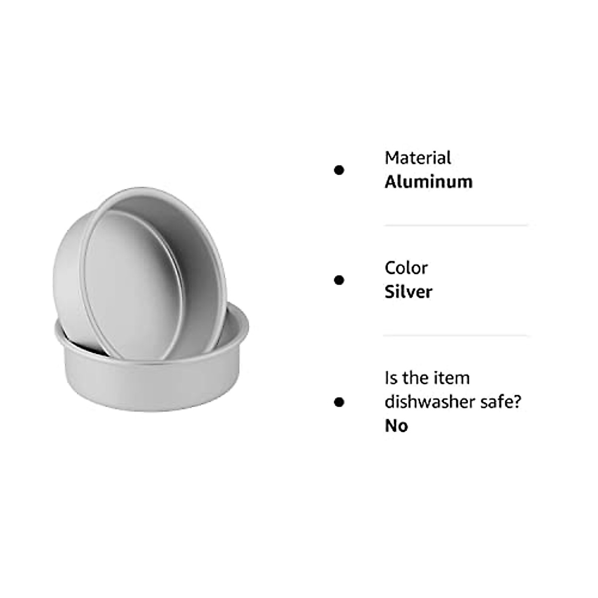 Wilton Small and Tall Aluminum 2 x 6-inch Layer Cake Pan Set, 2- Piece