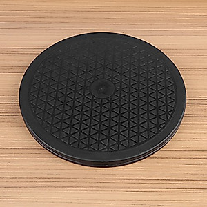 360 Degrees 10Inch Rotating Platform Model Making Spray Painting Turntable Stand 25cm Black Lazy Turntable Rotating Base Stand with Non Scratch Grooves for Display Collection, TV LCD Monitor