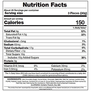 Peanut Butter Milk Chocolate Half Eggs Candy, Bulk Pack 3 Pounds