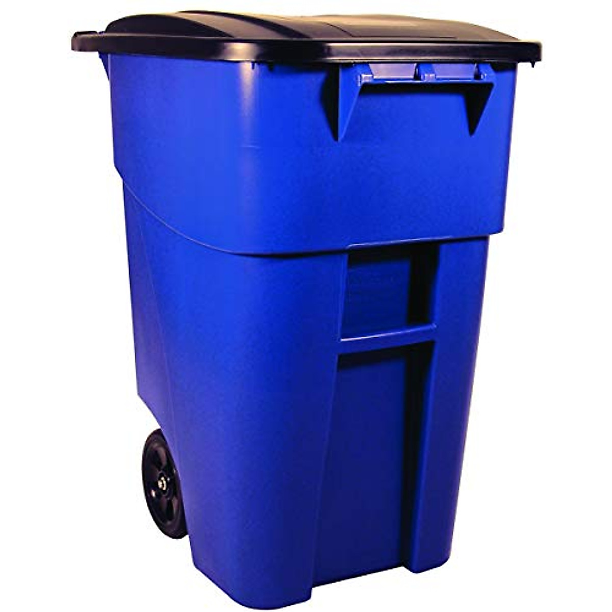 Rubbermaid Commercial Products BRUTE Rollout Trash/Garbage Can/Bin with Wheels, 50 GAL, Blue, for Restaurants/Hospitals/Offices/Back of House/Warehouses