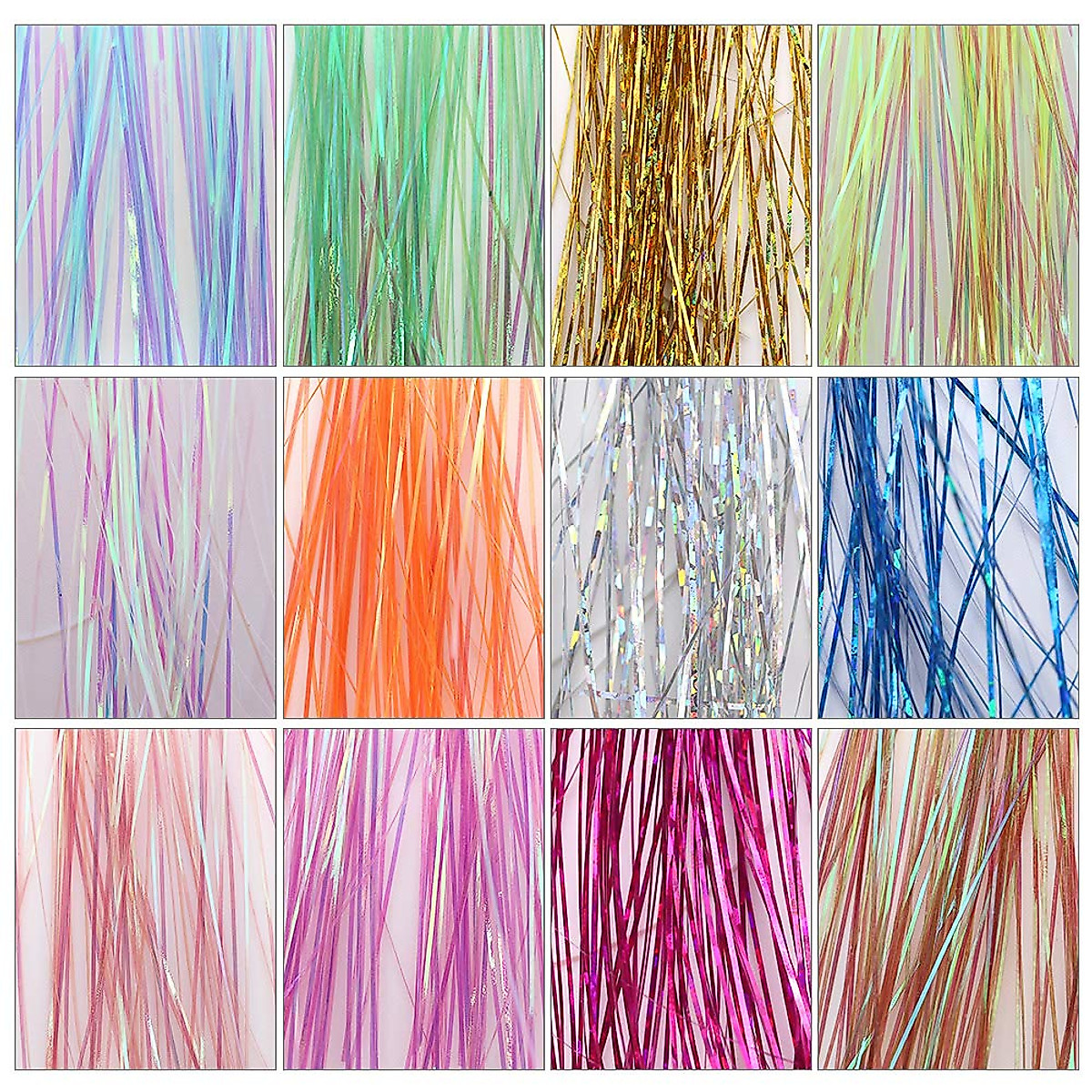 Fly Tying Materials 12 Colors Krystal Flash Ripple Flashabou Flies Fishing Lure Making Supplie