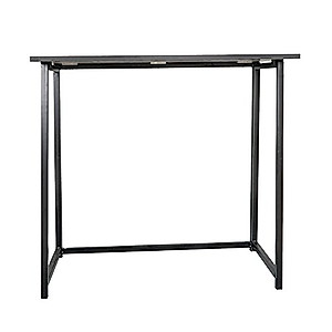 HAINEW Computer Desk Folding Desk Collapsible Gaming Desk Small Desk for Small Spaces Space Saving Computer Table Writing Workstation for Home Office, Black, 31.5" L x 17.72" W x 29.33" H