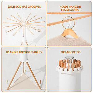 Greeze Tripod Clothes Drying Rack, Foldable Drying Rack Laundry Portable Drying Rack Indoor and Outdoor Use Octopus Drying Rack for Clothes Space Saving