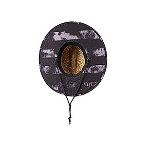 Quiksilver mens Outsider Lifeguard Beach Straw Sun Hat, Black/Camo, Large-X-Large US