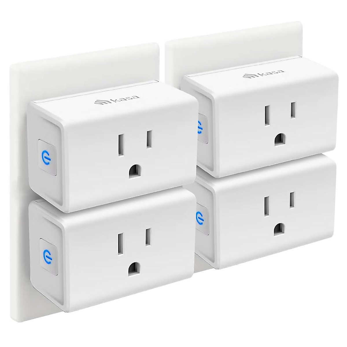 Kasa Smart Plug Mini 15A, Smart Home Wi-Fi Outlet Works with Alexa, Google Home & IFTTT, No Hub Required, UL Certified, 2.4G WiFi Only, 4-Pack(EP10P4) , White