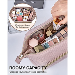 BAGSMART Jewelry Travel Organizer Case with Travel Makeup Bag, Transparent Jewelry Storage Book Ring Binder Jewelry Bags Clear Booklet Zipper Pouch Cosmetic Bag Make Up Organizer Case