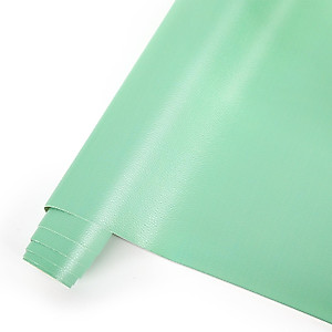 Whaline Sage Green Faux Leather Sheet Boho Smooth Synthetic Fabric Craft Leather Vintage Leather for Holiday DIY Crafts Earring Bows Making Decor, 12 x 53 Inch