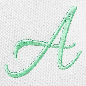 DALIX Monogram Beach Bag and Totes for Women Personalized Gifts Mint Green A