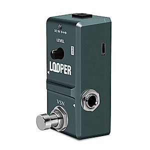 VSN 48K Looper Electric Guitar Effect Loop Pedal 10 Minutes of Looping Unlimited Overdubs USB Port True Bypass
