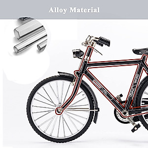 Japelessor 51 PCS Retro Bicycle Model Ornament for Kids - DIY Bicycle Model Assembled (B-Green)