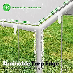 Quictent 10'X20' Heavy Duty Carport Car Canopy Party Tent Boat Shelter