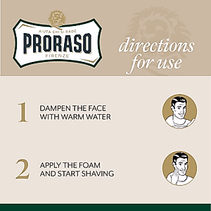Proraso Shaving Foam, Refreshing and Toning, 10.3 Oz