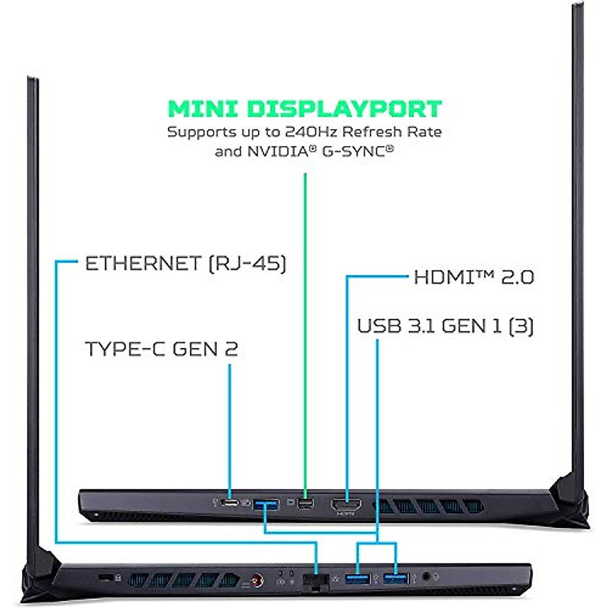 Acer Predator Helios 300 Gaming Laptop, Intel Core i7-9750H, GeForce GTX 1660 Ti, 15.6" Full HD 144Hz Display, 3ms Response Time, 16GB DDR4, 512GB PCIe NVMe SSD, RGB Backlit Keyboard, PH315-52-710B