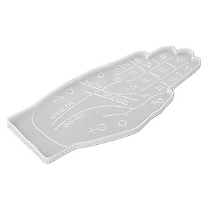 VILLCASE 1pc Pallet Mold Fruit Tray Jewelry Dish Tray Fruit Platter Serving Board Mold Coaster Molds for Resin Casting Table Mat Palmistry Palm Tray Mould Cup Mat Casting Mold Plate Cup